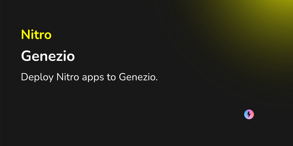 Genezio - Nitro Genezio - Nitro
