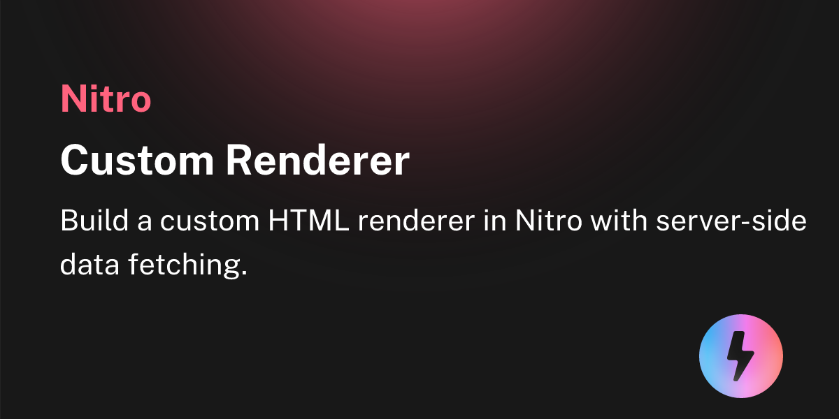 Custom Renderer - Nitro